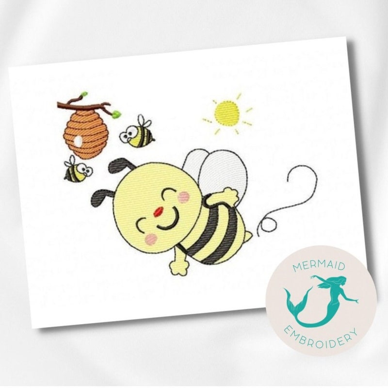 Bee Embroidery - Etsy