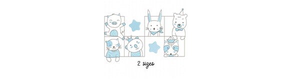 Cute Animals Boy Friends Embroidery Designs Baby Embroidery | Etsy