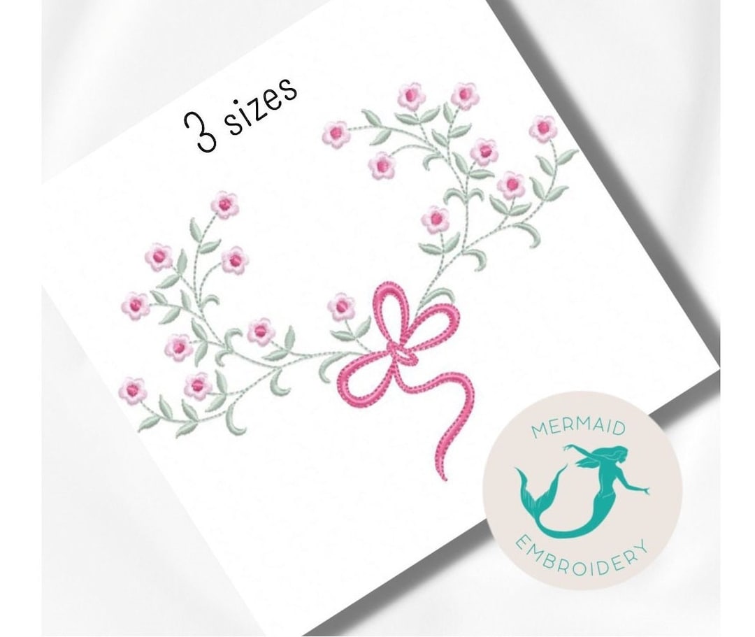 Flowers Ribbon Embroidery Design Frame Embroidery Design Machine Floral ...