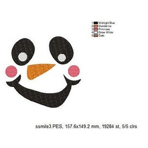 Snowman Faces Embroidery Design Machine, Christmas Embroidery Pattern ...