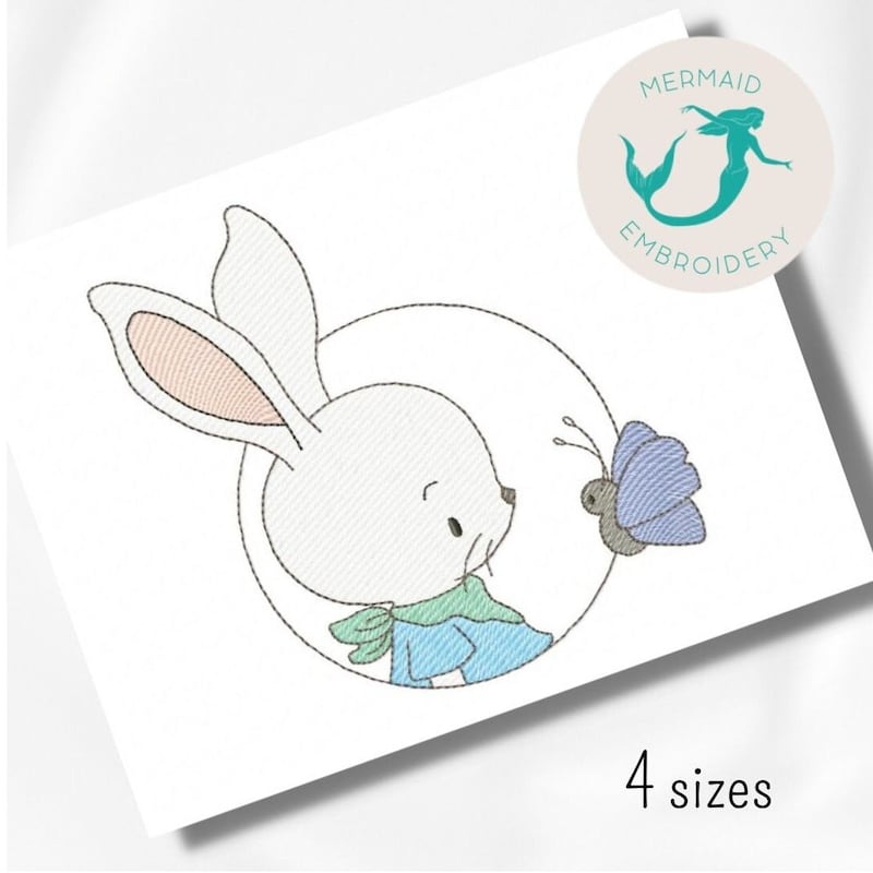 Bunny Embroidery Pattern - Etsy