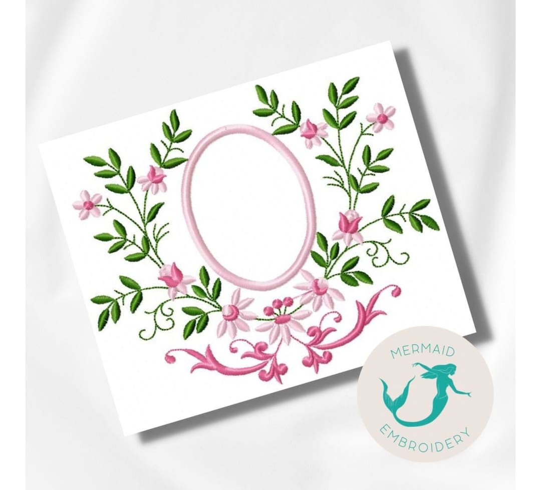 Frame Flowers Embroidery Design Frame Embroidery Design Machine Floral ...