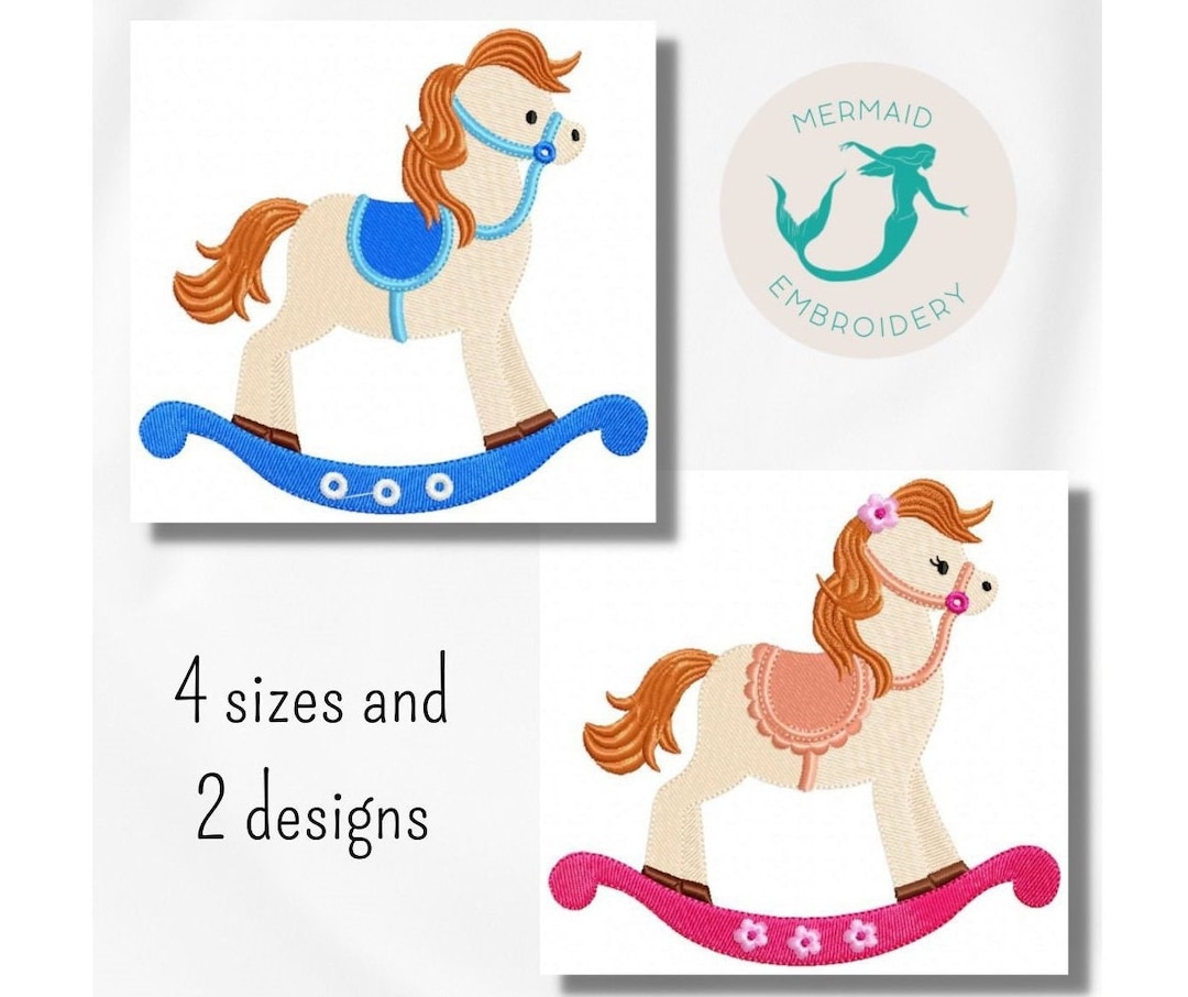 Cute Horses Embroidery Design, Baby Embroidery Design Machine, Newborn ...