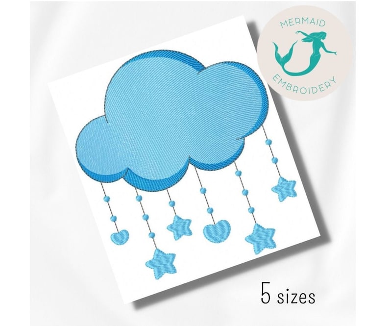 Cloud Embroidery Design Baby Embroidery Design Machine Clouds - Etsy