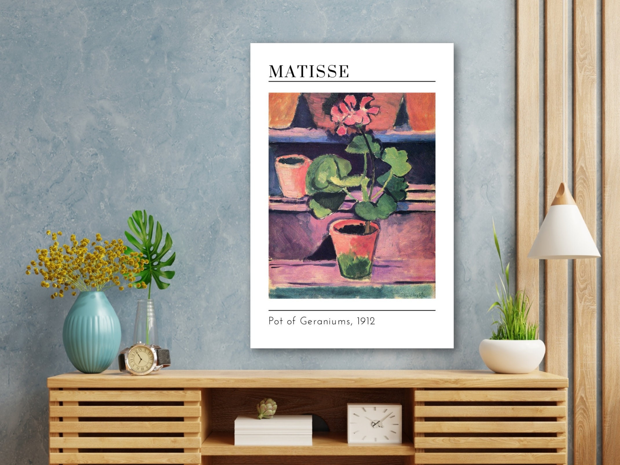 Pot of Geraniums, by Matisse, Mid Century Modern Wall Art, Matisse ...