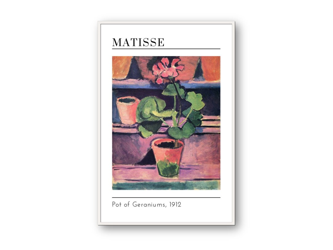 Pot of Geraniums, by Matisse, Mid Century Modern Wall Art, Matisse ...