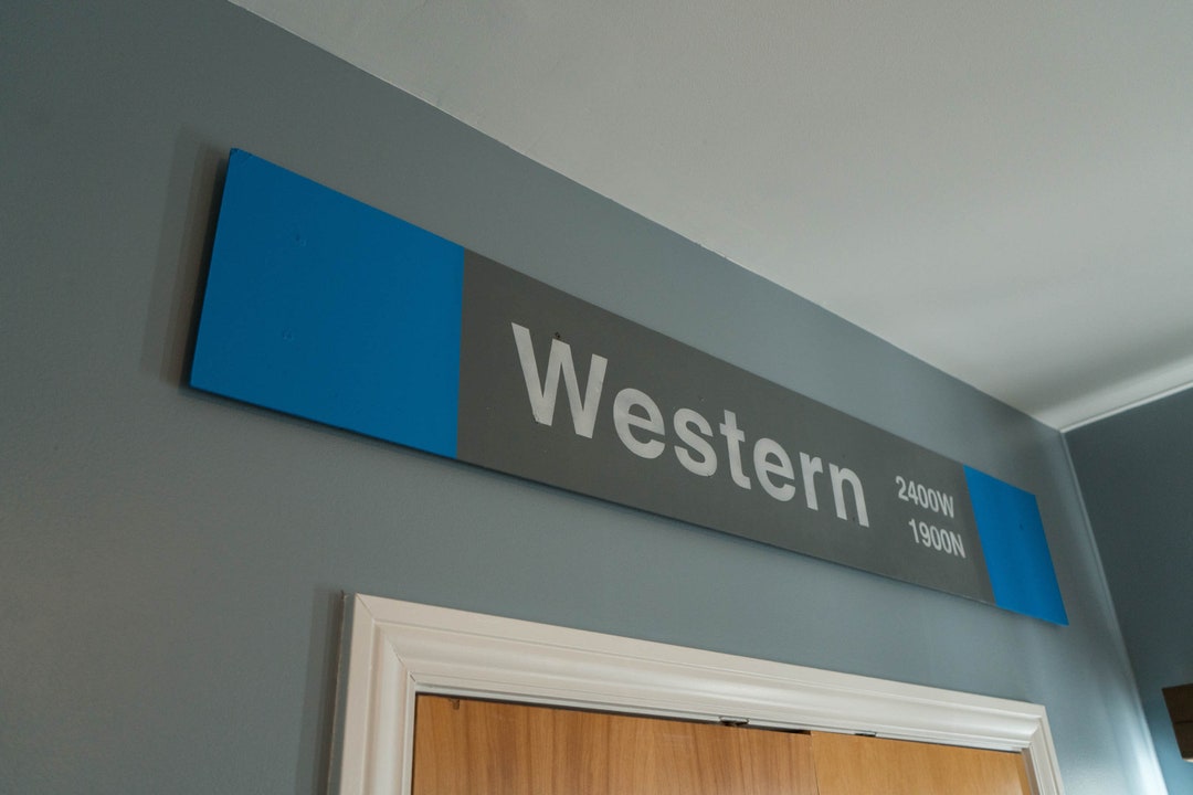 Chicago CTA Sign Chicago Blue Line Chicago Red Line Chicago - Etsy