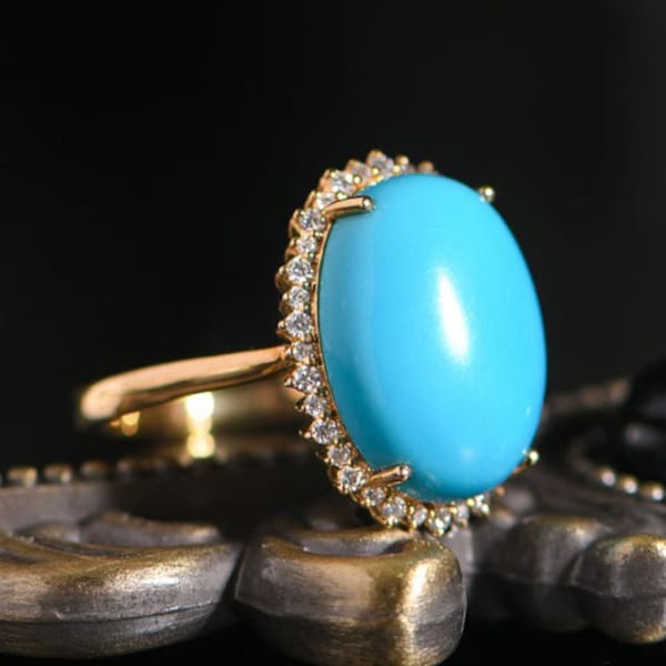 Blue Turquoise Ring - Etsy