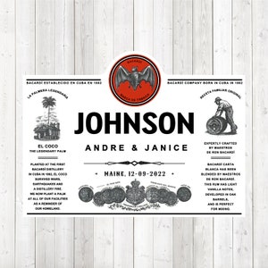 Personalized Digital (printable!) Rum Label; 3 Customizable Fields ...