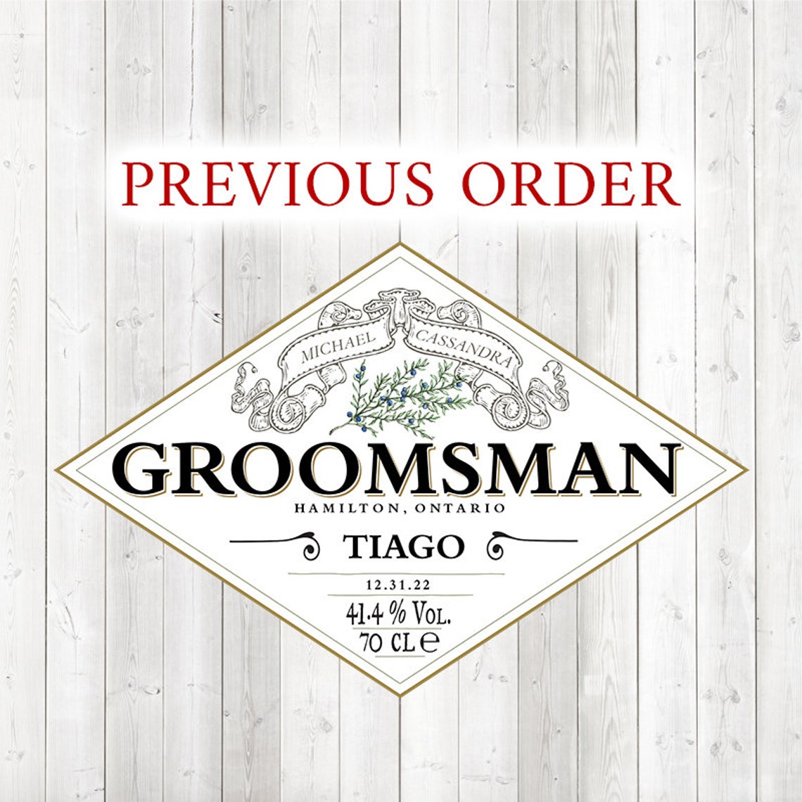 Personalized Digital printable Gin Label 5 Customizable - Etsy