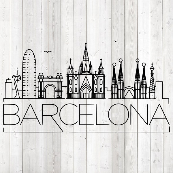 Barcelona Svg - Etsy