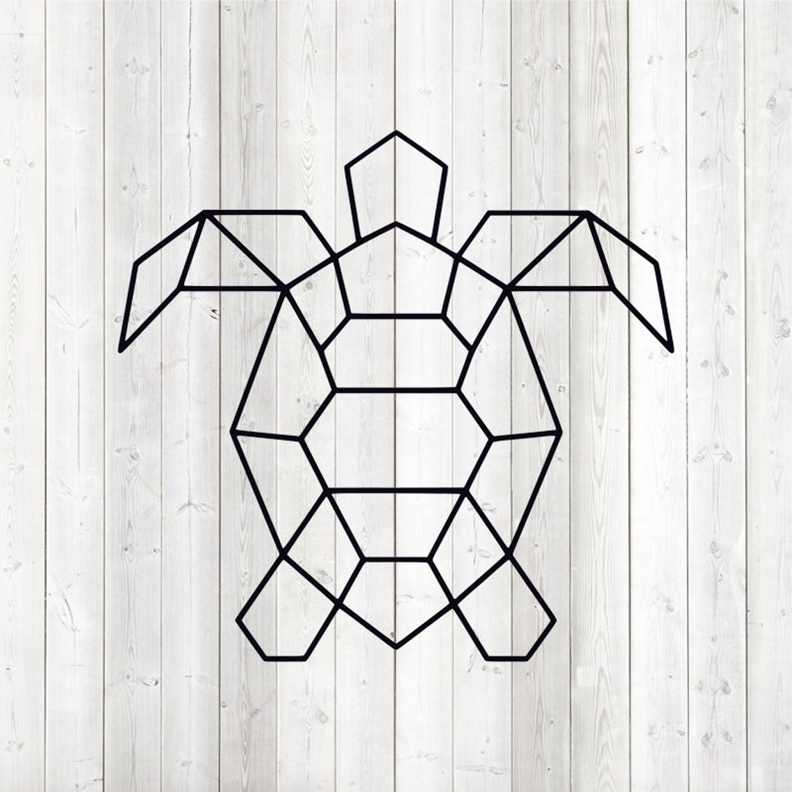 Geometric Turtle Shape in Lines. Vector Cutting File for - Etsy