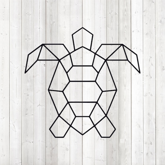 Geometric Turtle Shape in Lines. Vector Cutting File for - Etsy
