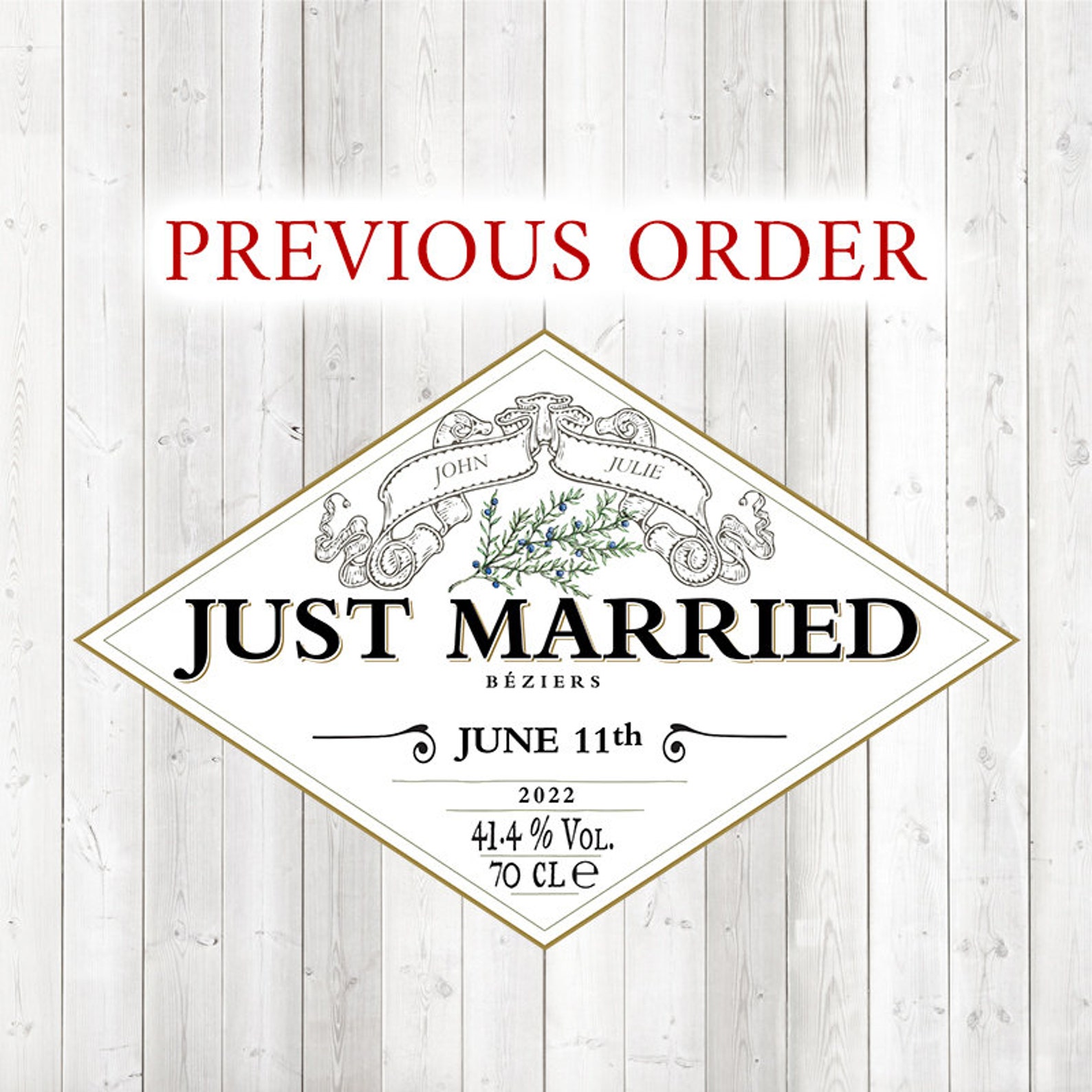 Personalized Digital printable Gin Label 5 Customizable - Etsy