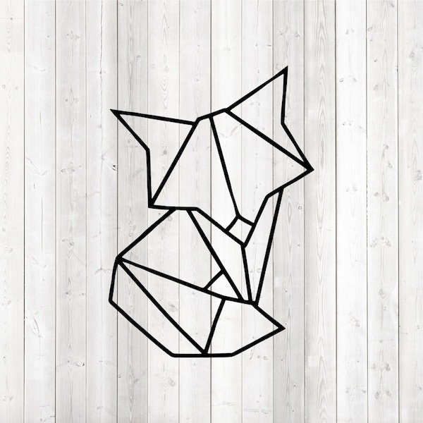 Geometric Fox - Etsy