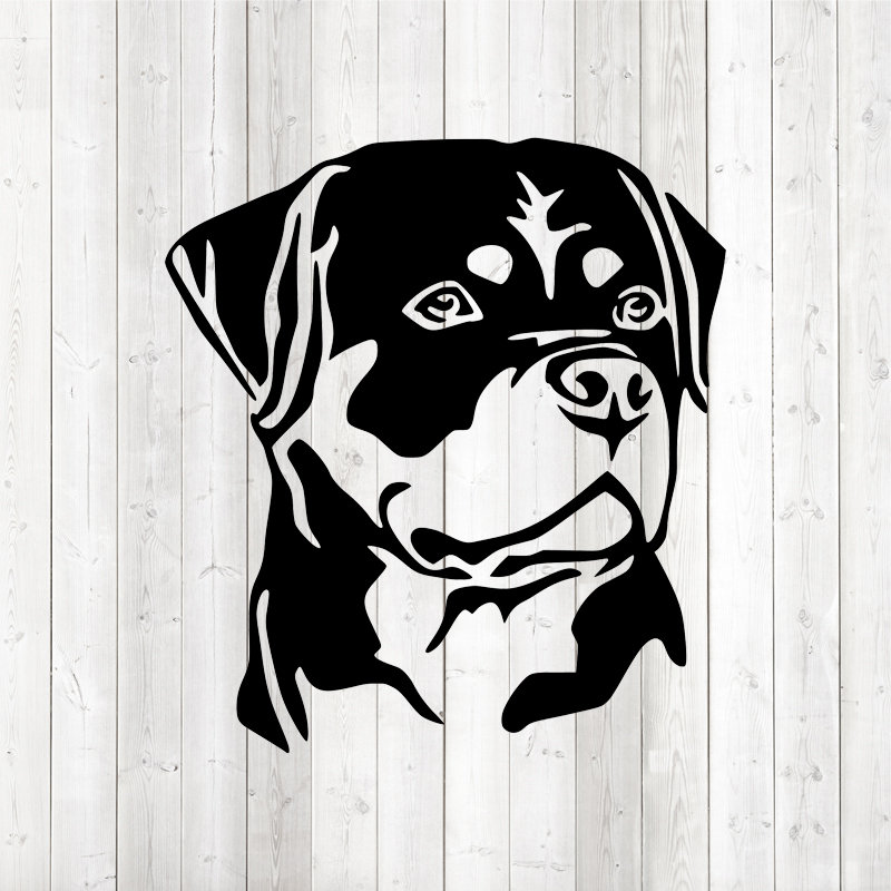 Silueta De Cabeza De Rottweiler Rottweiler Svg, Dog Svg Cricut, Rott