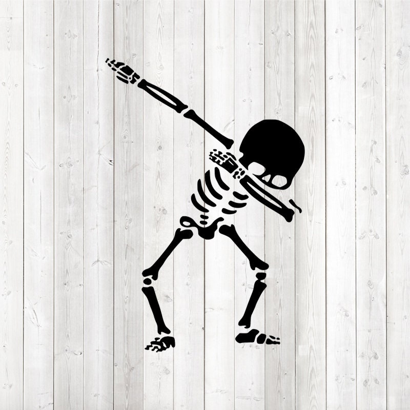 Skeleton Doing the Dab Dance. Vector Cutting File for Silhouette Cameo ...