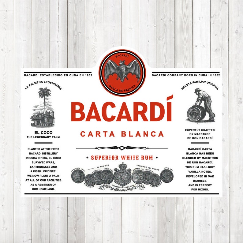 Personalized Digital printable Rum Label 3 Customizable - Etsy