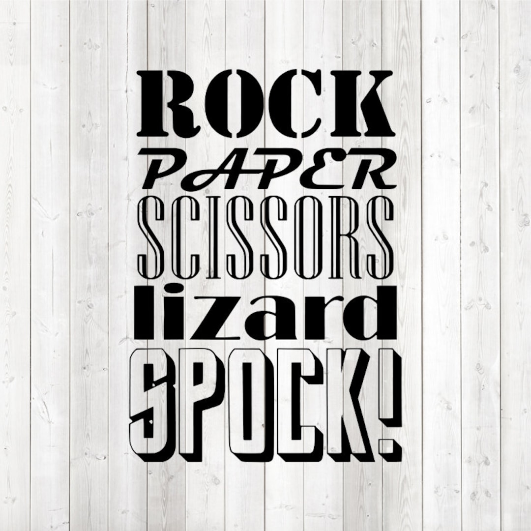 Rock Paper Scissors; Game From the TV Series. Vector Cutting File for ...