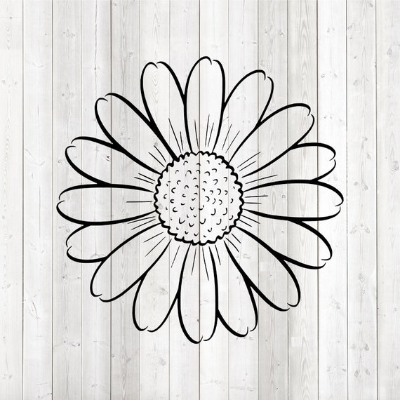 Daisy Beautiful Large Flower. Vector Cutting File for - Etsy