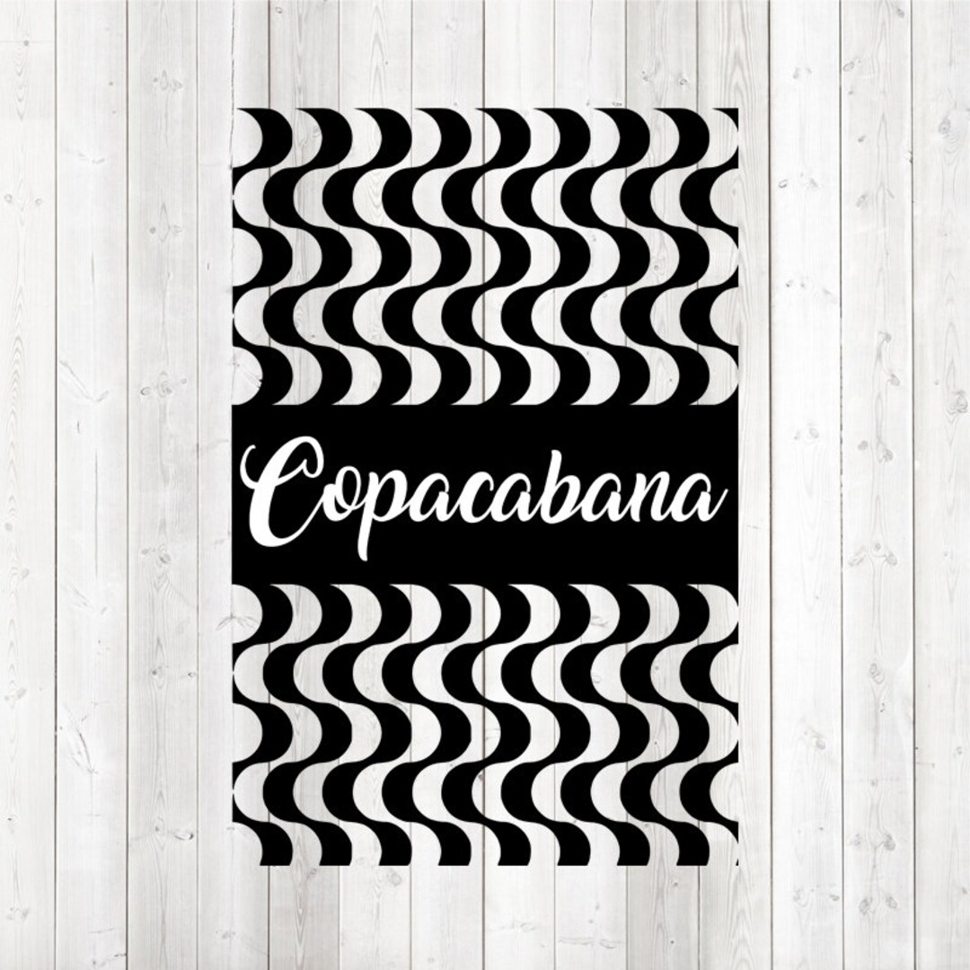 Mosaic Pattern of the Copacabana Sidewalk Along the Beach. Vector ...