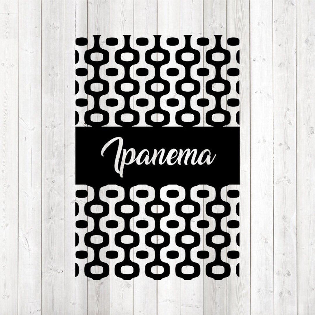 Mosaic Pattern of the Ipanema Sidewalk Along the Beach. Vector Cutting ...