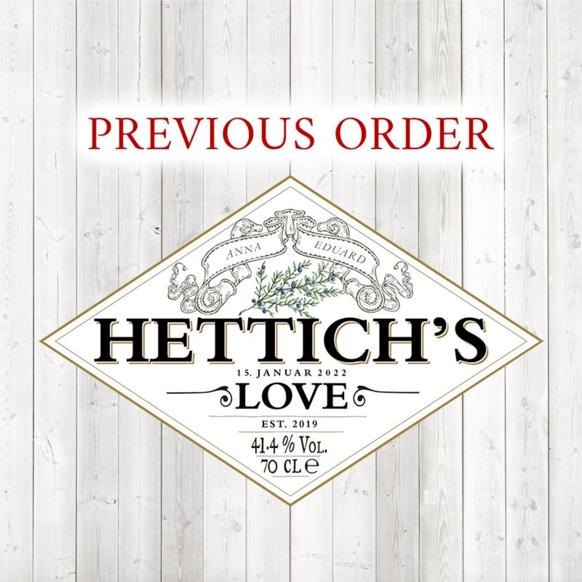 Personalized Digital printable Gin Label 5 Customizable - Etsy