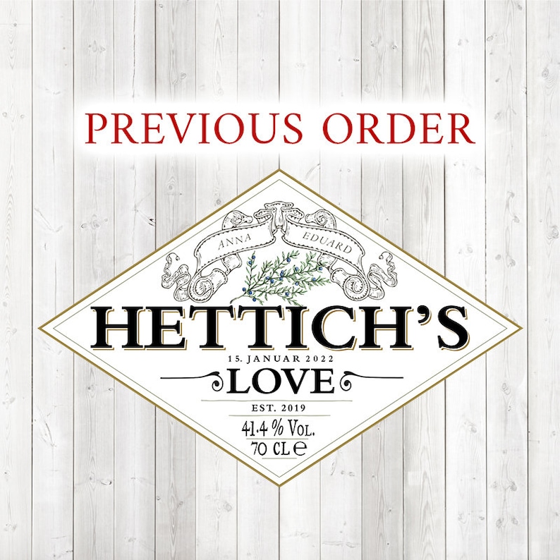 Personalized Digital (printable!) Gin Label; 5 Customizable Fields ...