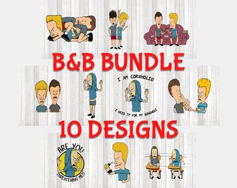 Bundle Beavis and Butthead Svg Png Silhouette Cutting Files - Etsy
