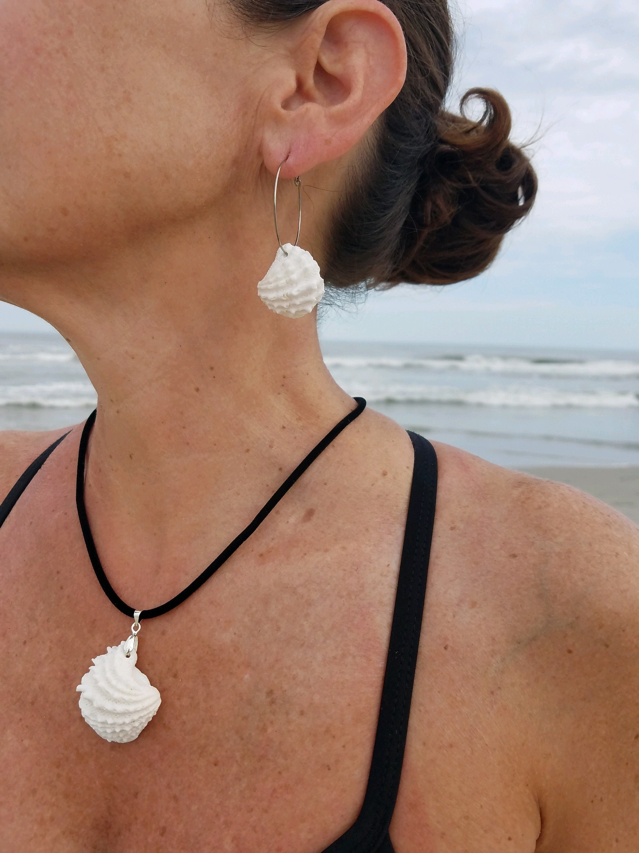 Real Seashell Jewelry Set, Beach Jewelry, Seashell Necklace and ...