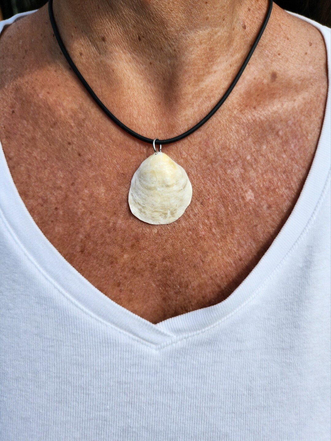 Natural Seashell Necklace, Real Seashell Jewelry, Shell Pendant, One of ...