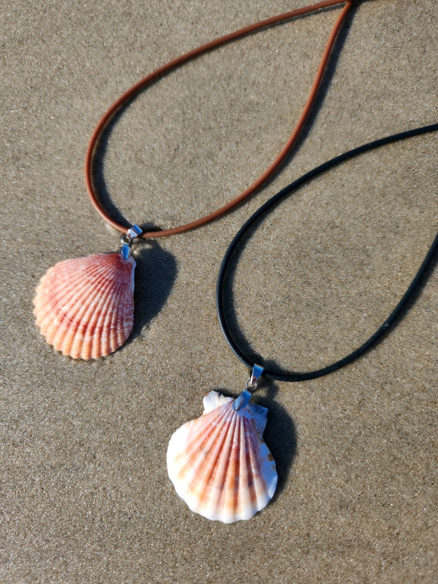 Shell Necklace, Seashell Pendant, Seashell Choker, Beach Jewelry, Real ...