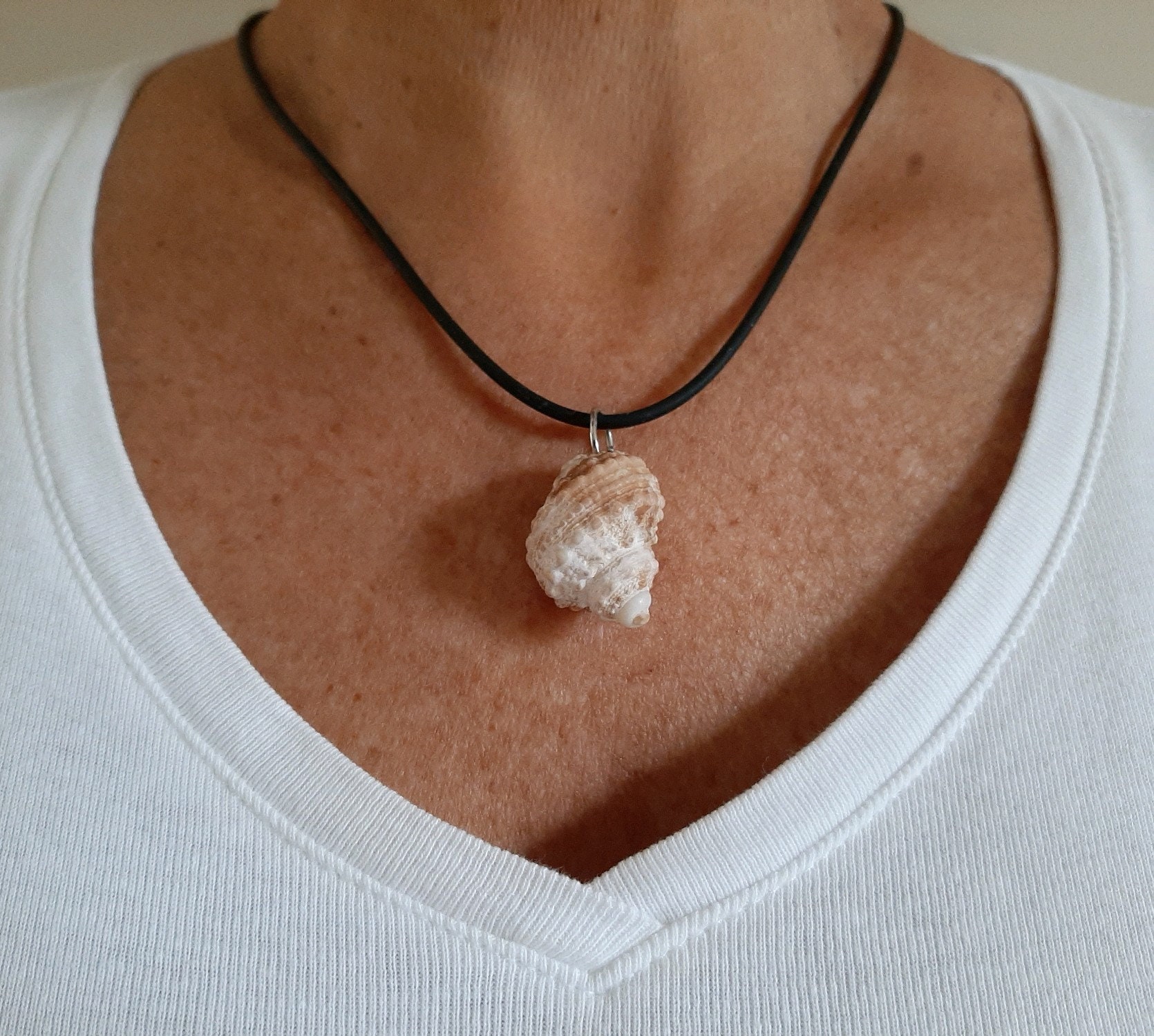 Seashell Necklace, Real Shell Jewelry, Seashell Pendant, Shell Choker ...