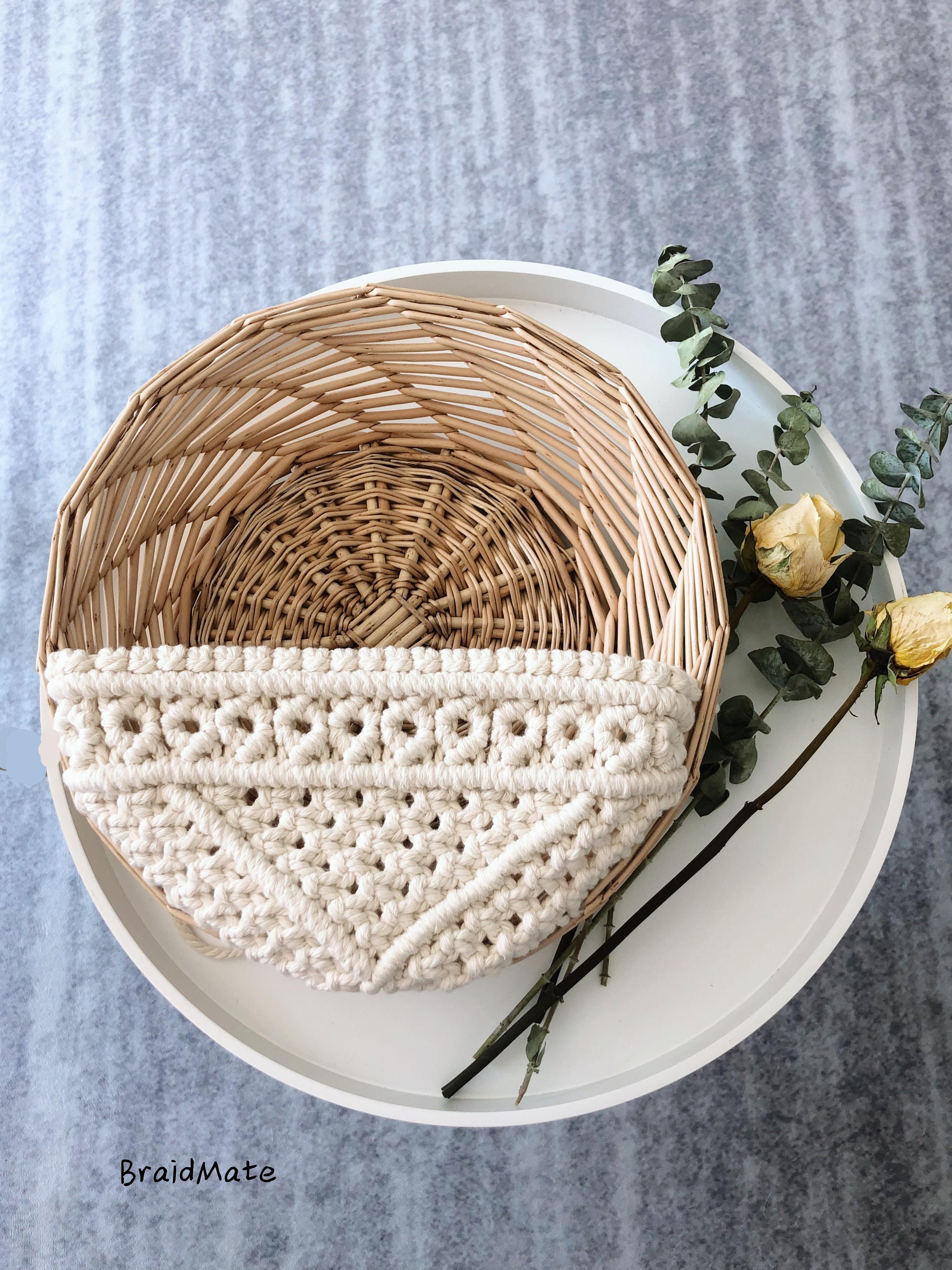 Chic Chic Natural Rattan Wall Hang childhood | Etsy