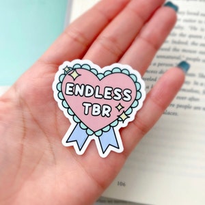 MINI Endless TBR Book Club Sticker L Bookworm Sticker - Etsy