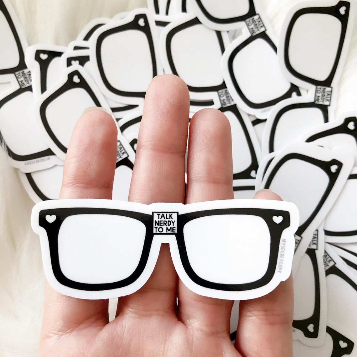 Nerd Sticker Glasses Sticker Bookworm Sticker Book Lover - Etsy