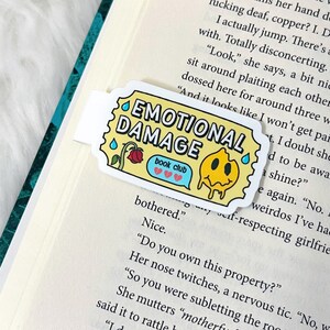 Emotional Damage Book Club Magnetic Bookmark | Bibliophile Magnetic ...
