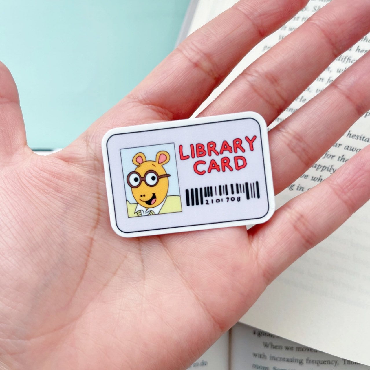 MINI Library Card Book Club Sticker L Bookworm Sticker - Etsy