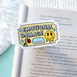 Emotional Damage Book Club Magnetic Bookmark | Bibliophile Magnetic ...