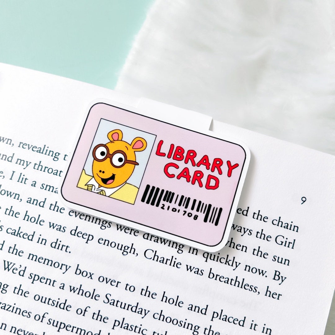 Library Card Magnetic Bookmark | Bookish Gift | Book Club Bookmark ...