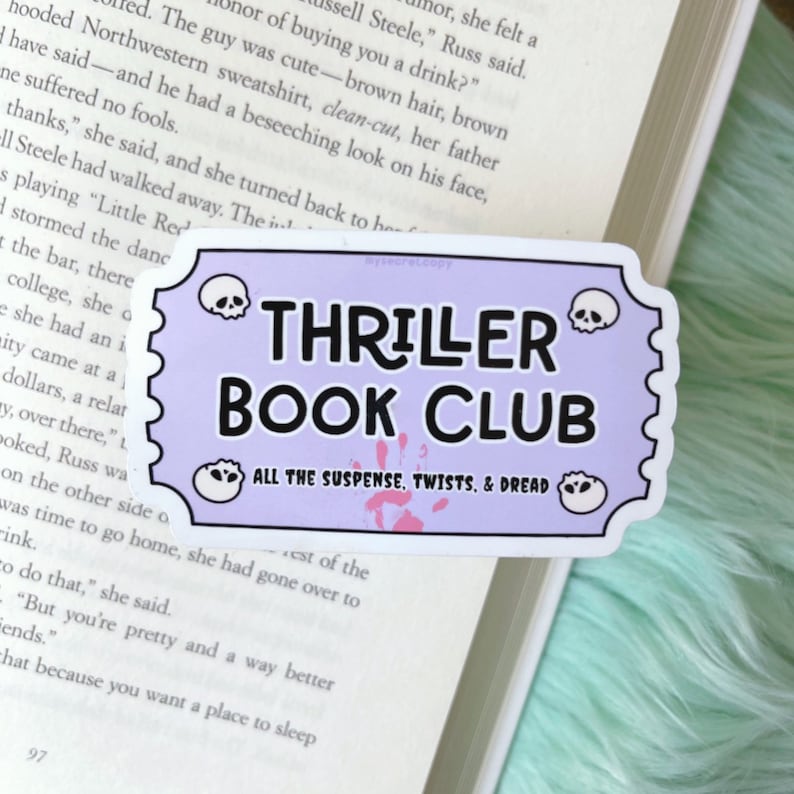 Thriller Book Club Sticker | Bookish Stickers | Gifts for Readers ...