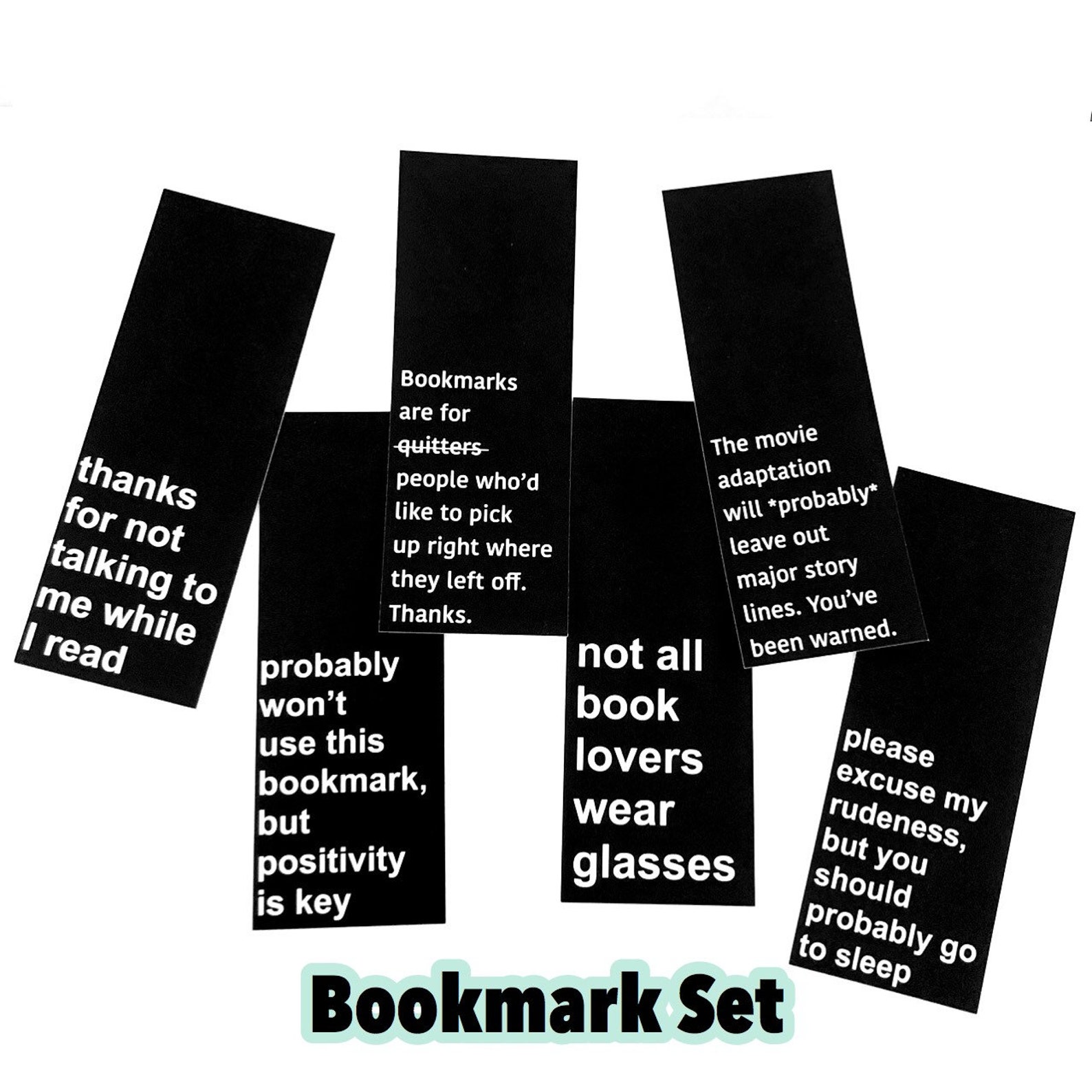 Reading Funny Bookmarks | Bookish Gift | Page Markers | Literary Gift ...