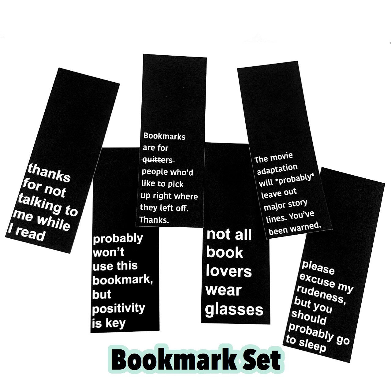 Funny Bookmarks Bookish Gift Page Markers Literary Gift | Etsy