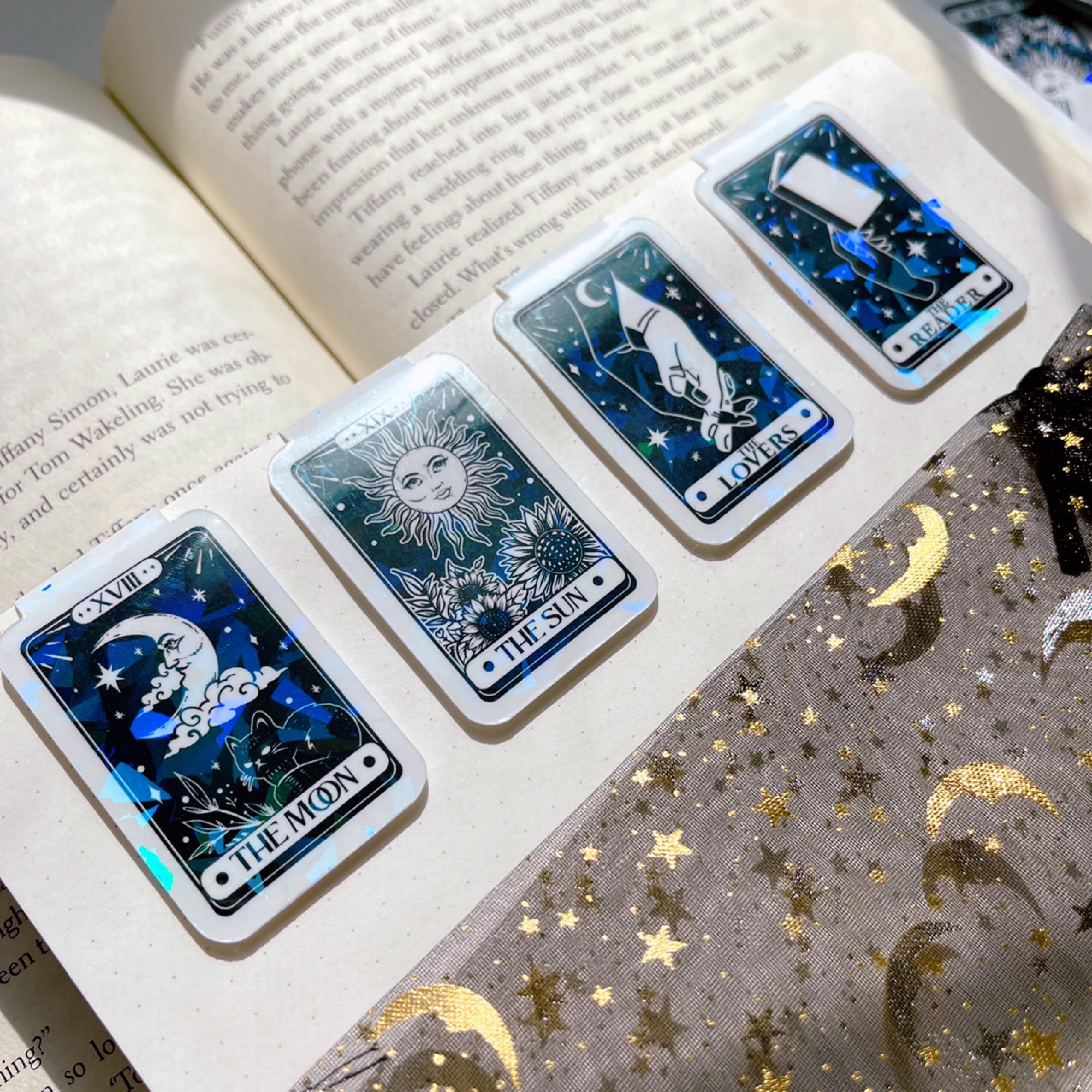 Tarot Card Holographic Magnetic Bookmark Set | Bookish Book Club ...