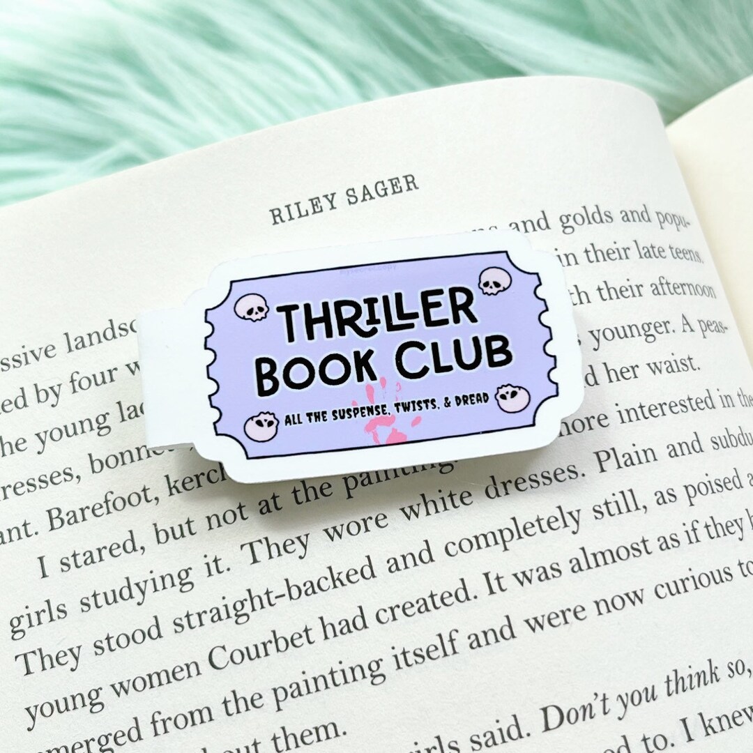 Thriller Book Club Magnetic Bookmark | Bibliophile Magnetic Bookmark ...
