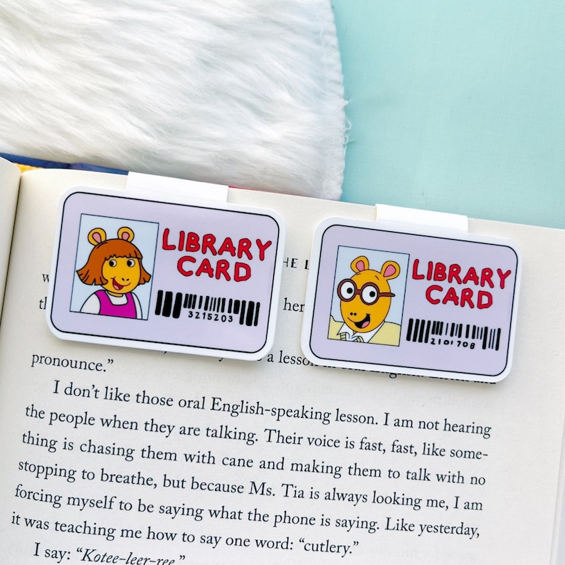 Brother and Sister Library Card Magnetic Bookmark Set | Bookish Gift ...