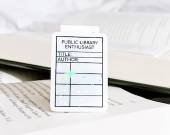 Library Card Magnetic Bookmark Bookish Gift Book Club | Etsy
