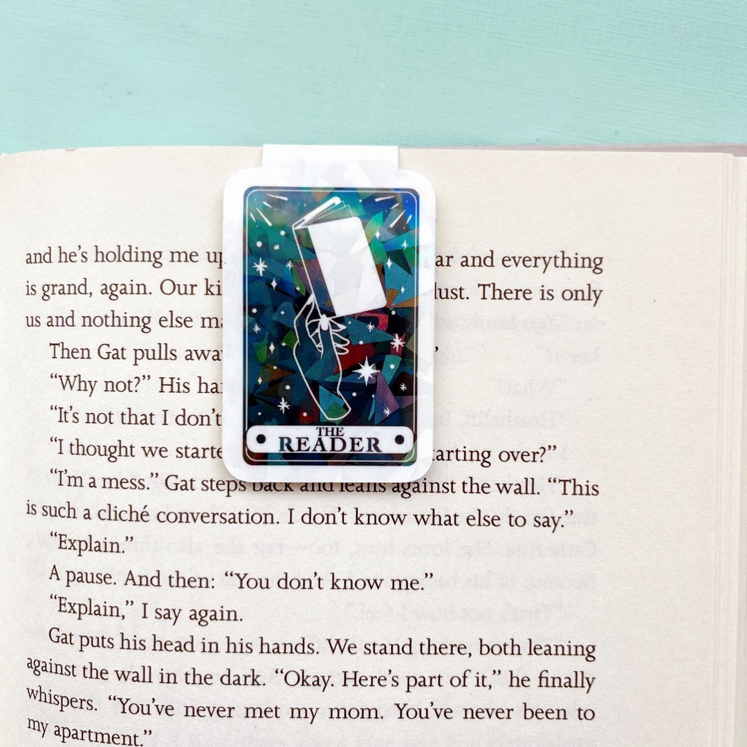 The Reader Tarot Card Holographic Magnetic Bookmark | Bookish Book Club ...