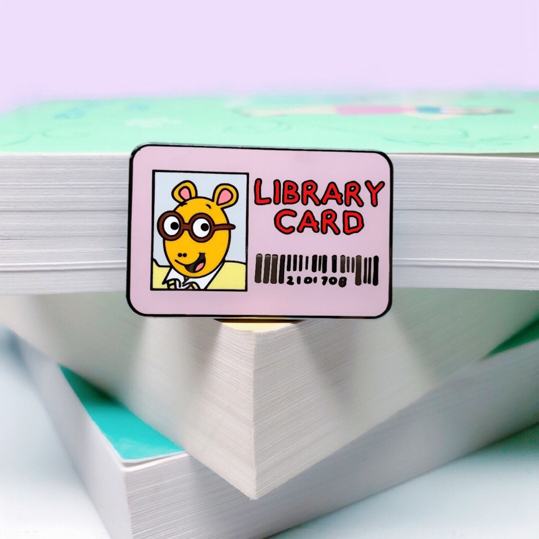 Library Card Pin | Bookworm Enamel Pin | Bookish Pin | Gifts for ...