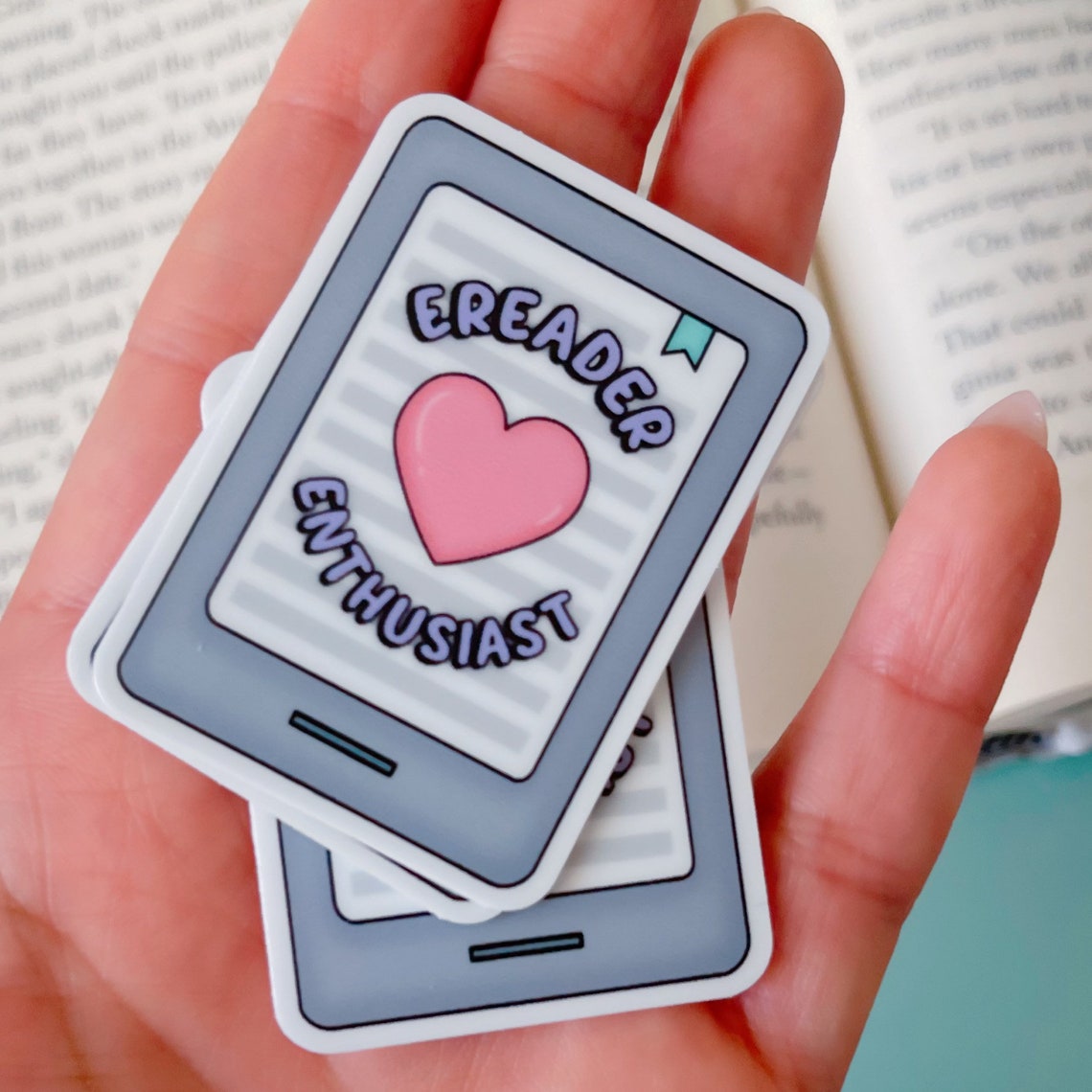 Mini Ereader Enthusiast Sticker | Bookish Stickers | Gifts for Readers ...